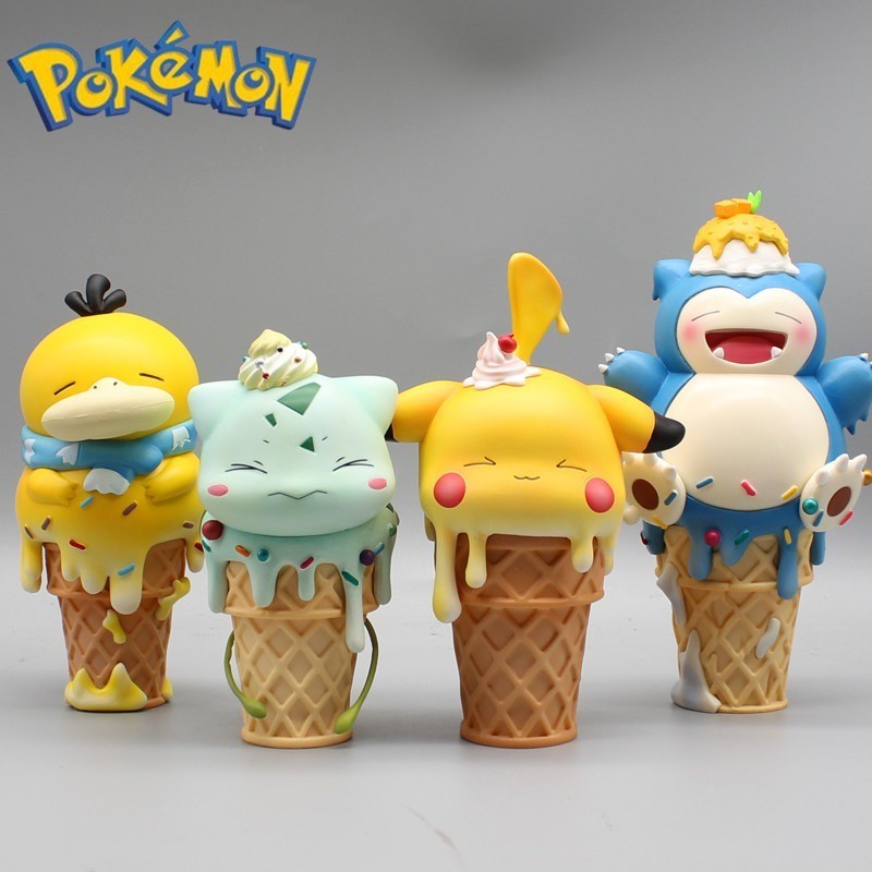 Jual Pokemon PIKACHU PSYDUCK BULBASAUR SNORLAX Ice Cream Version Figure ...