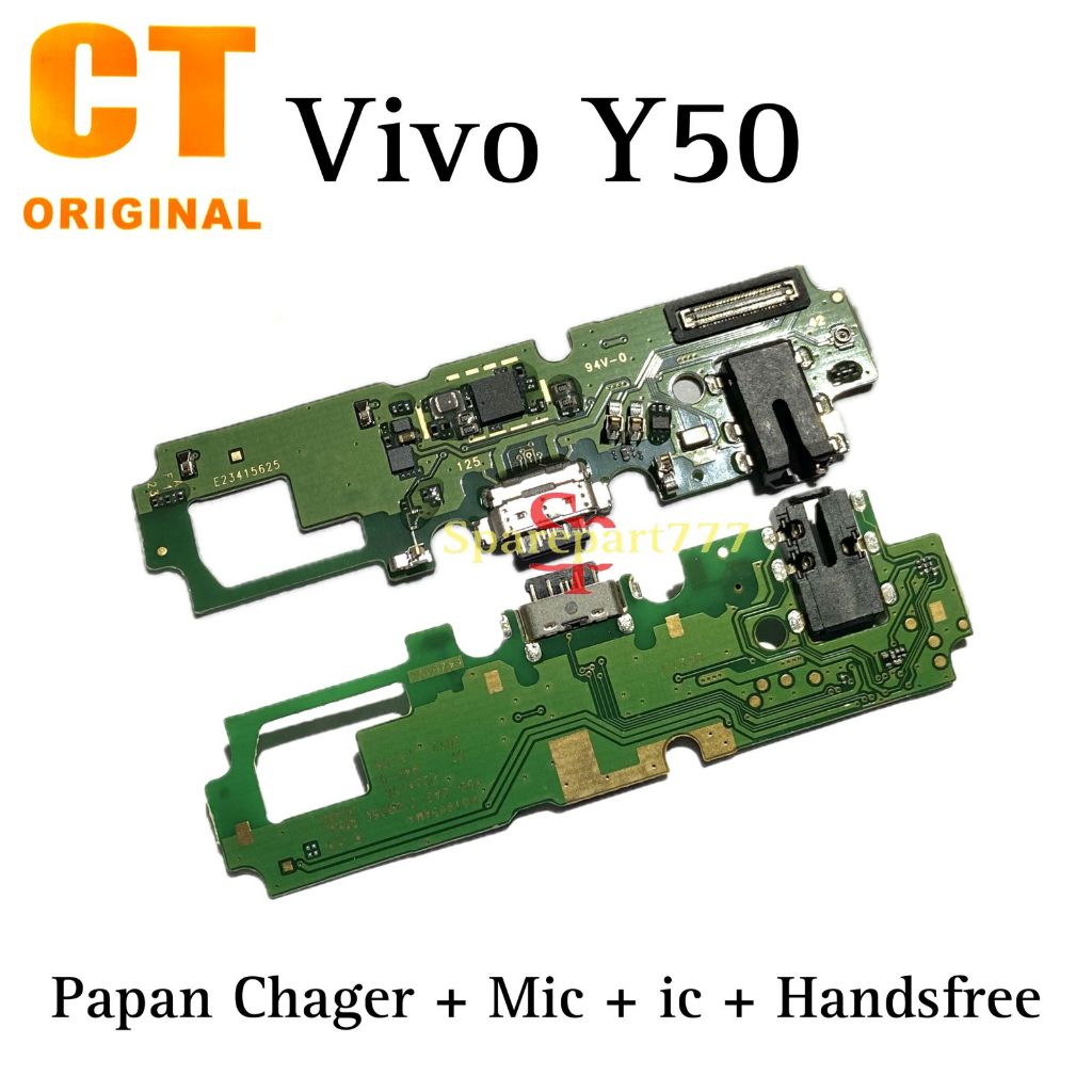 Jual Original CT Ada IC - Papan PCB Konektor Charger + MIC Handsfree Vivo Y50 / 1935 / V1965A ...