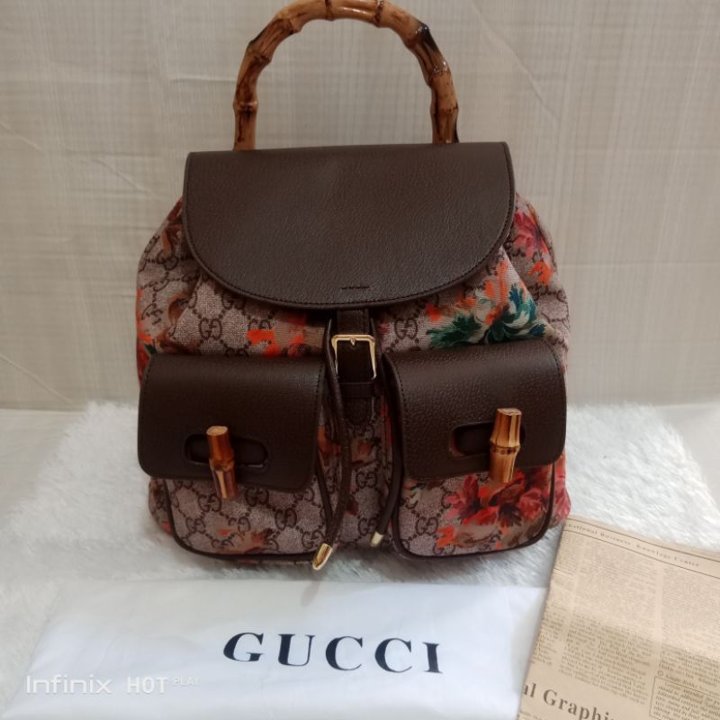 Jual Gucci Flower tas ransel impor wanita premium quality | Shopee ...