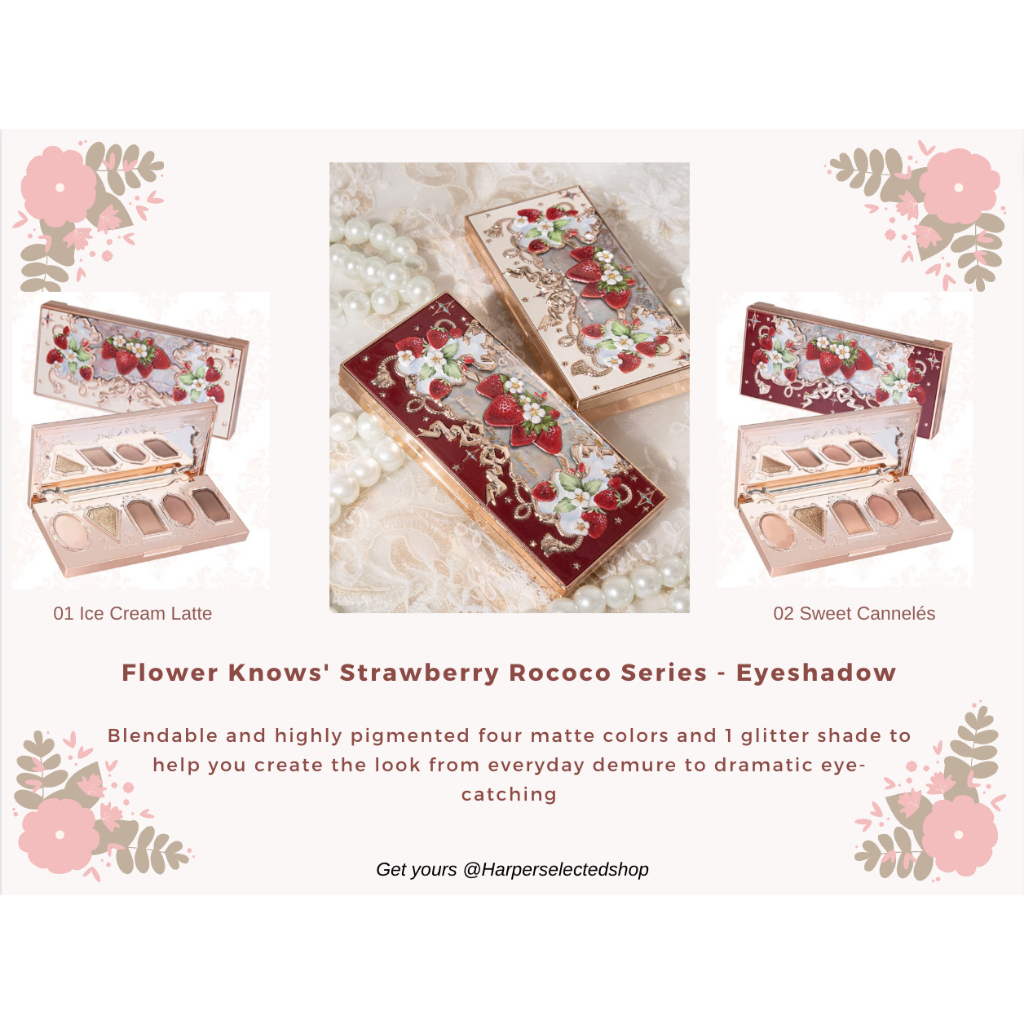 Jual READY STOCK | Flower Knows Strawberry Rococo 5-Color Eyeshadow ...