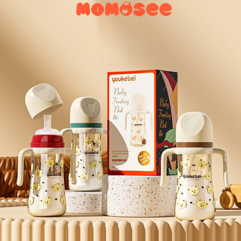 Jual Momosee 3in1 Botol Susu Bayi PP Indikator Warna Suhu Wide Neck ...