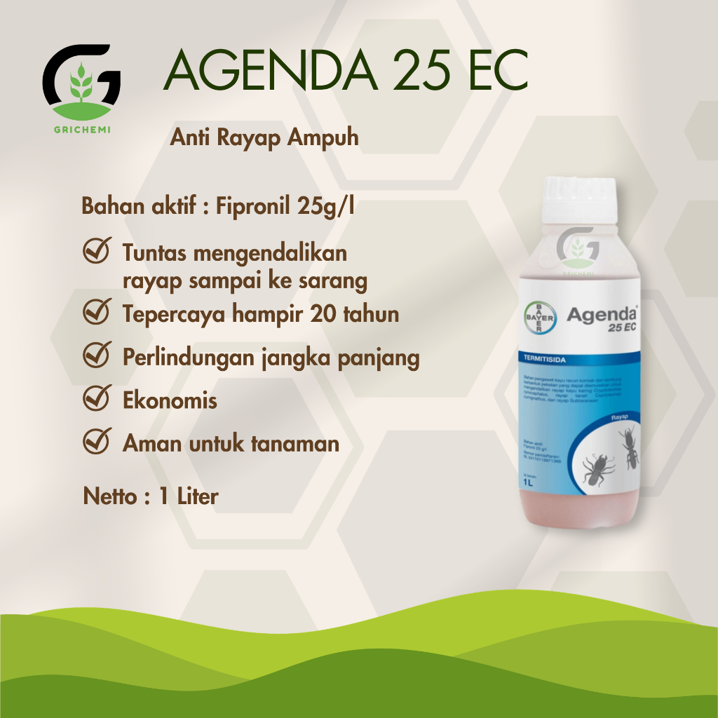 Jual AGENDA 25 EC 1 LITER OBAT RAYAP ANTI RAYAP RUMAH BANGUNAN PENGAWET ...