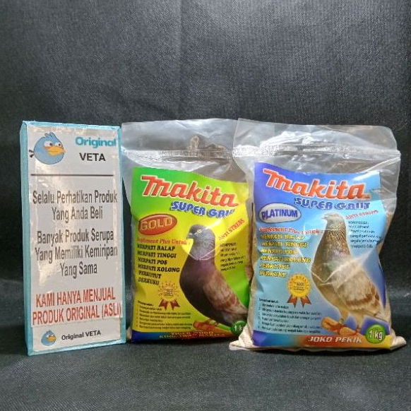 Jual GRIT MAKITA SUPER PLATINUM GOLD PAKAN BURUNG SUPLEMEN PLUS MERPATI ...