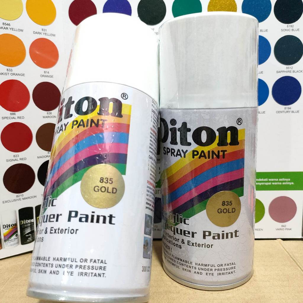 Jual Cat Semprot Diton GOLD DITON 835 GOLD EMAS 300ML | Shopee Indonesia