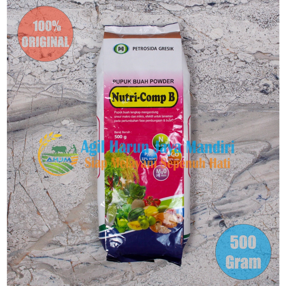 Jual Pupuk An-Organik Nutricom B Pupuk Buah Powder Kemasan 500 Gram untuk Fase Pertumbuhan ...