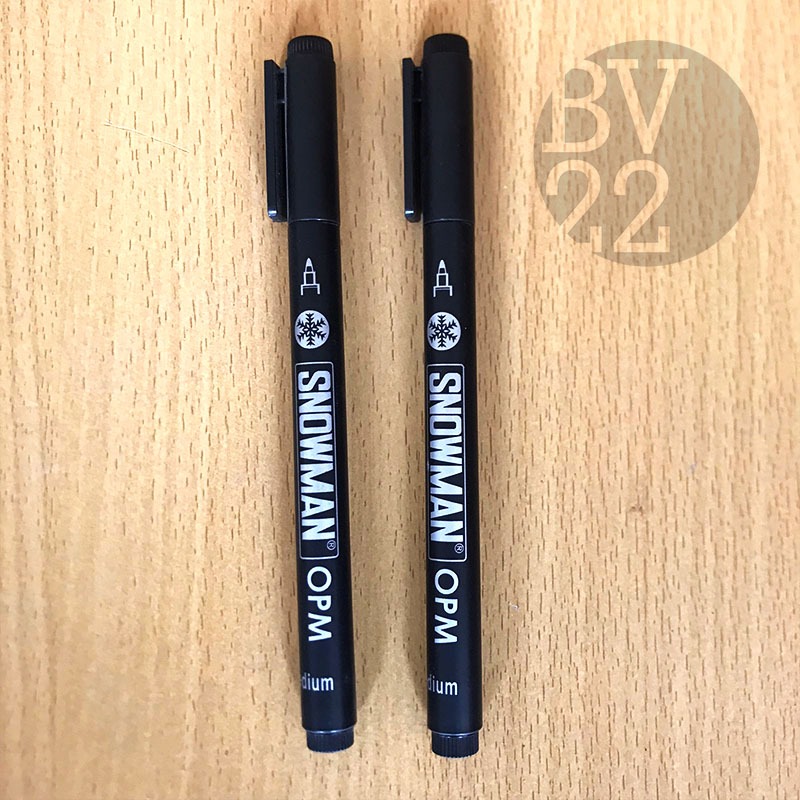 Jual Spidol - Drawing Pen SNOWMAN OPM - Medium Hitam Permanent | Shopee Indonesia