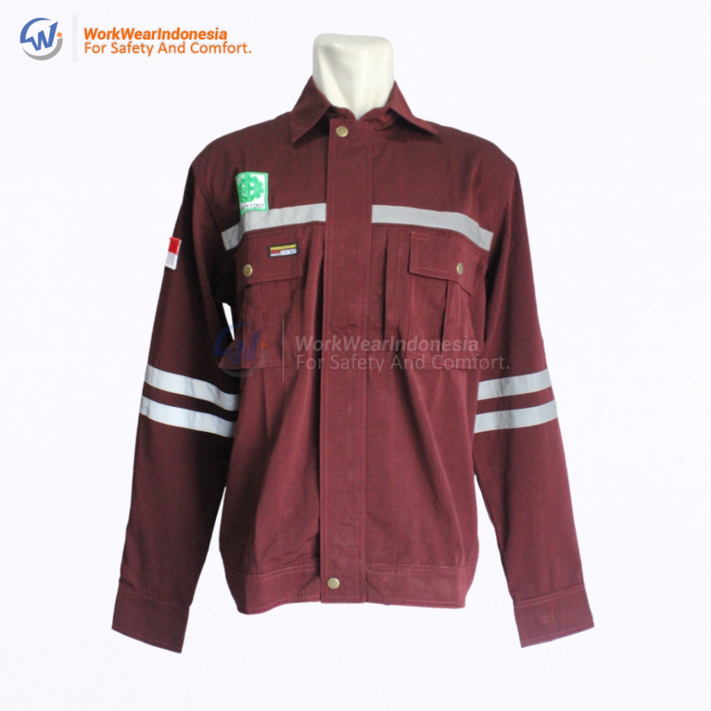 Jual Baju Kemeja Proyek safety bahan fabric kanvas - pakaian Wearpack ...