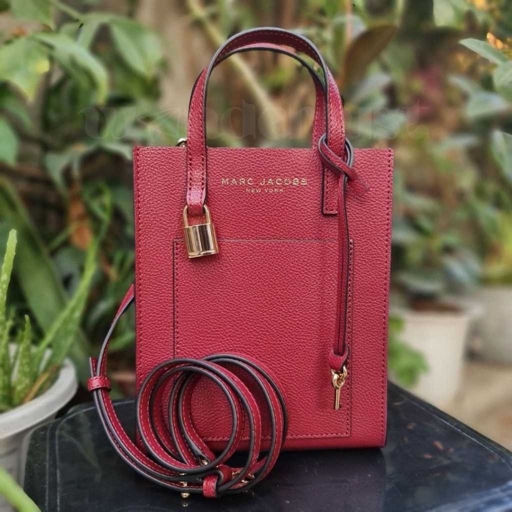 Jual Marc Jacobs Micro Grind Tote Pomegranate | Shopee Indonesia