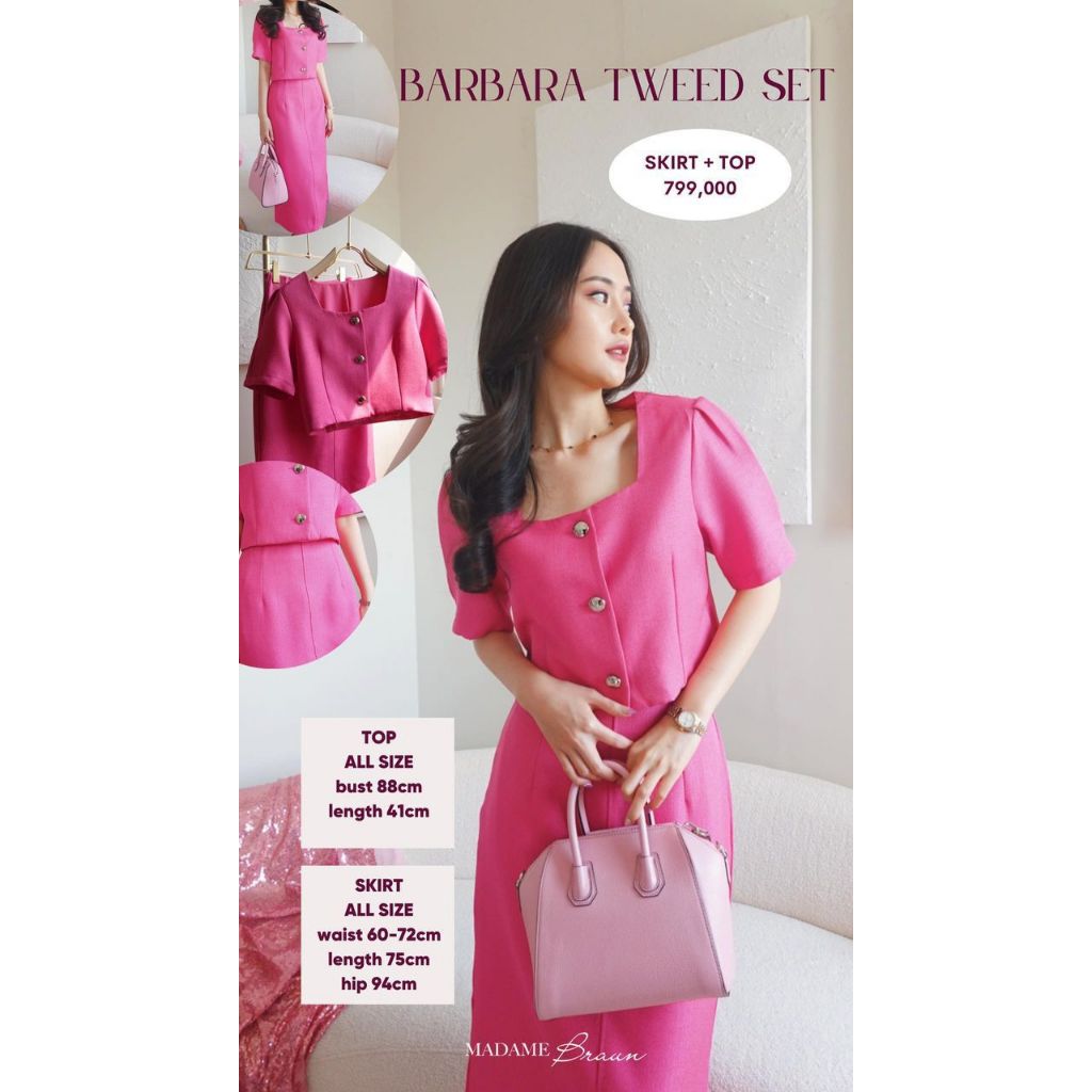 Jual BARBARA TWEED SET ( TOP + SKIRT ) | Shopee Indonesia