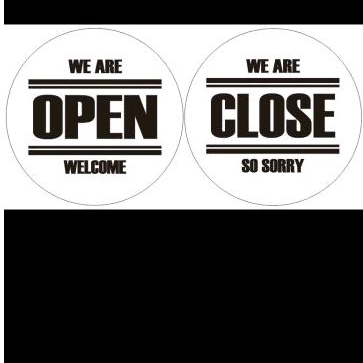 Jual Signage Open Close acrylic (bulat diameter 20cm) | Shopee Indonesia
