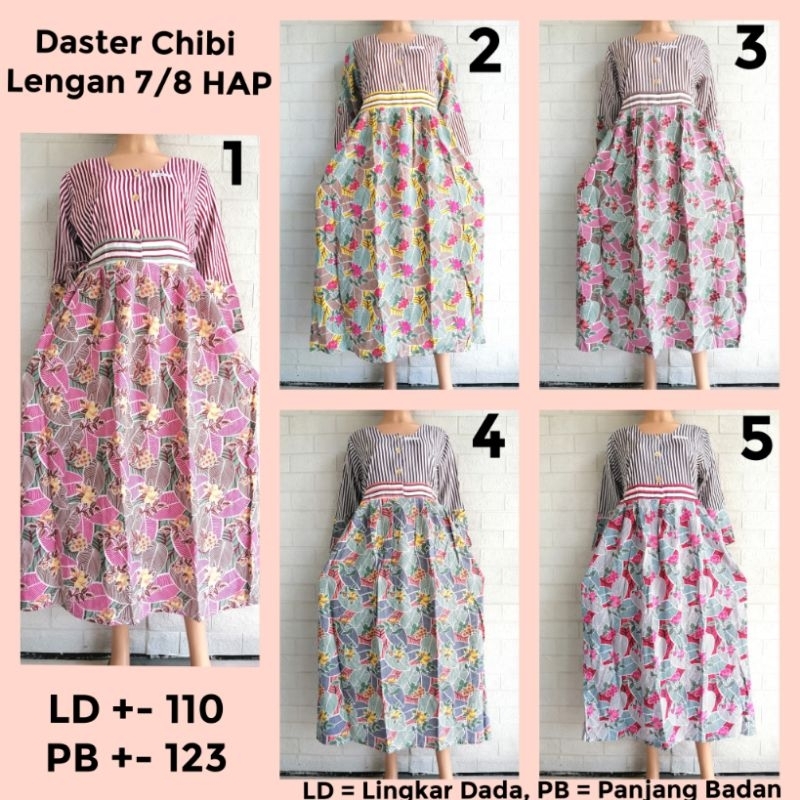 Jual DASTER CHIBI LENGAN 7/8 PASTEL HAP DASTER MODERN KEKINIAN BUSUI ...