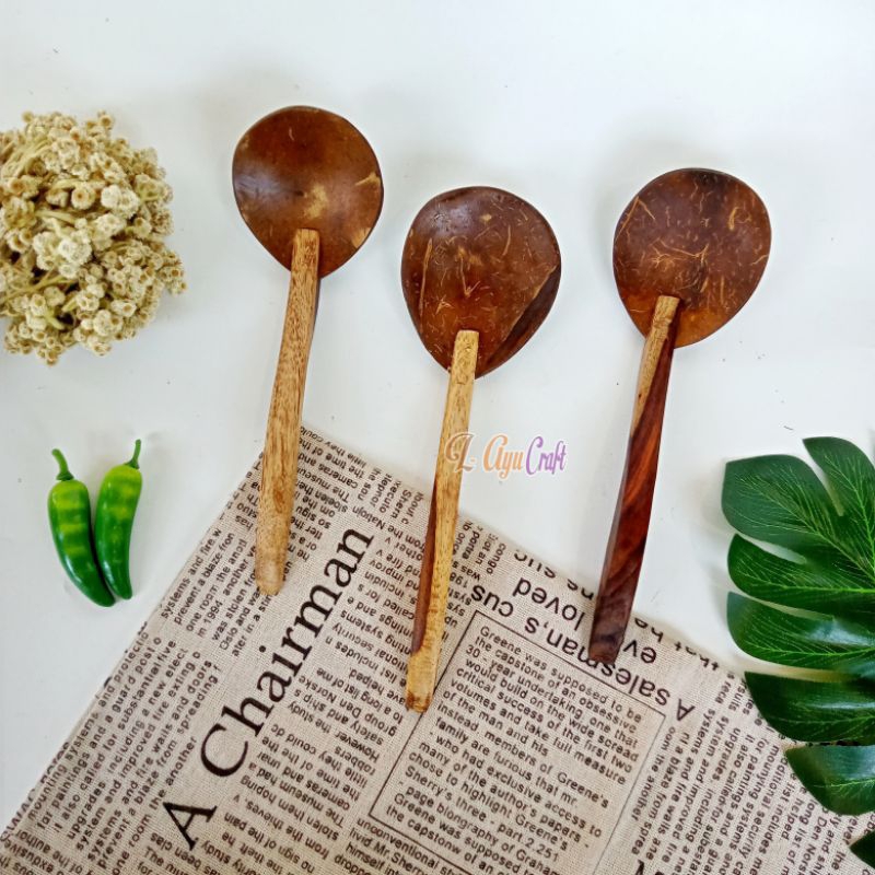 Jual L-AYUCRAFT Sendok sayur mini batok kelapa | Shopee Indonesia