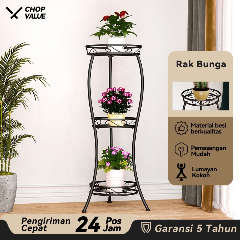 Jual Standing Pot Bunga Rak Besi Modern Standing Platter Flower Stand ...