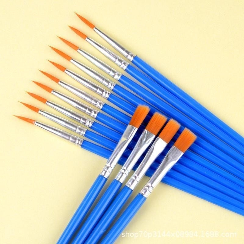 Jual Kuas Lukis - Flat / Round Brush Painting - Akrilik Bulu Nilon Cat ...