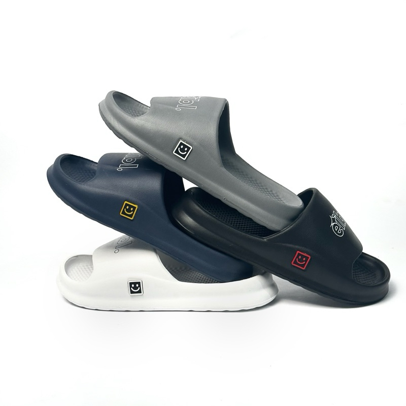 Jual E Label - Smiley Sandal | Sandal Slop Pria Sandal Jelly Sandal ...