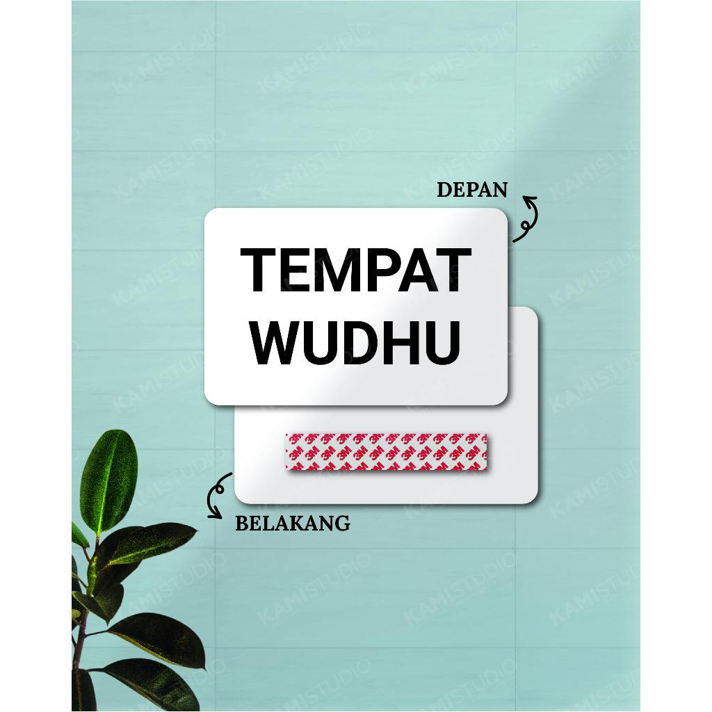 Jual TULISAN TEMPAT WUDHU 20X13 CM / SIGN TEMPEL TEMPAT WUDHU ...
