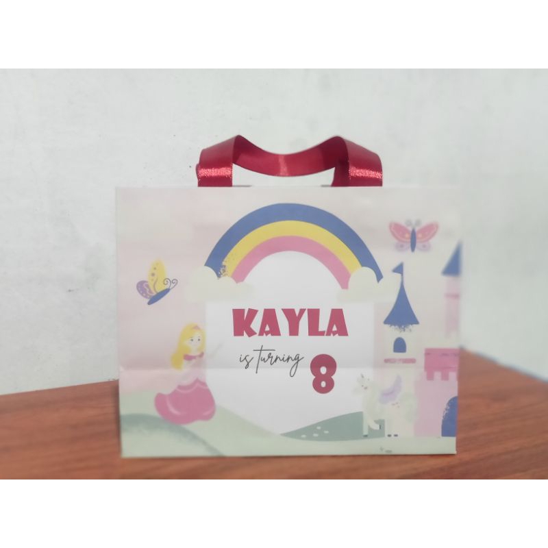 Jual paper bag ulang tahun custom princess/ paper bag snack ultah ...