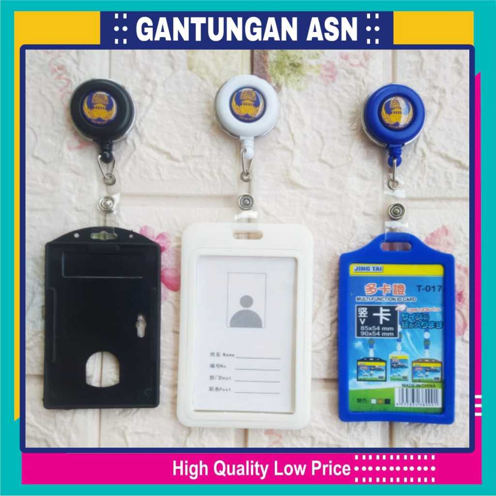 Jual GANTUNGAN YOYO ID CARD ASN (APARATUR SIPIL NEGARA) + CARD HOLDER ...