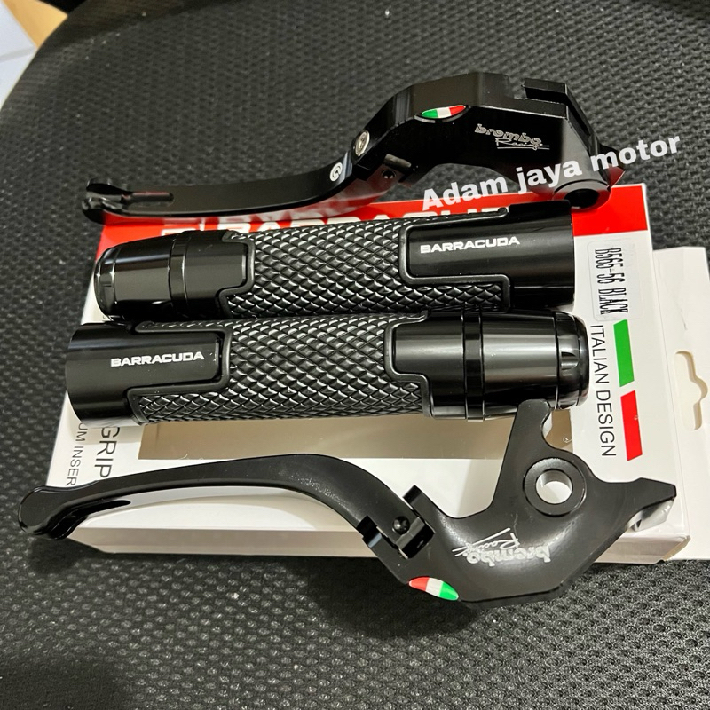 Jual HANDLE LIPAT BLACK + HANDGRIP BARRACUDA / TIGER CBR 150 R CB 150 R ...