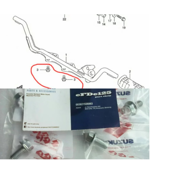 Jual Baud Barstep Step Depan Shogun 110 Shogun 125 Arashi Smash Axelo ...