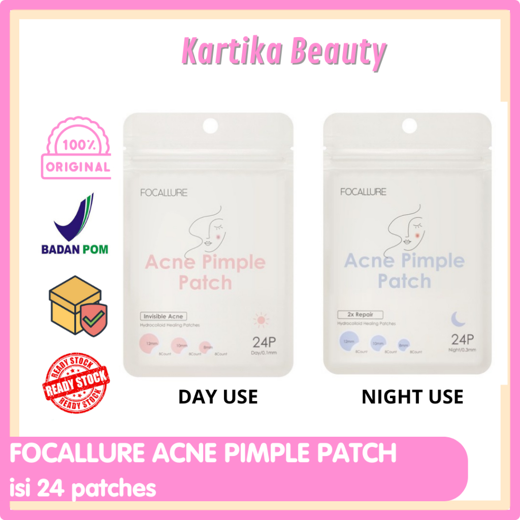 Jual FOCALLURE ACNE PIMPLE PATCH FA186 ISI 24 PATCHES PER BUNGKUS : #1 INVISIBLE ACNE DAY PATCH ...