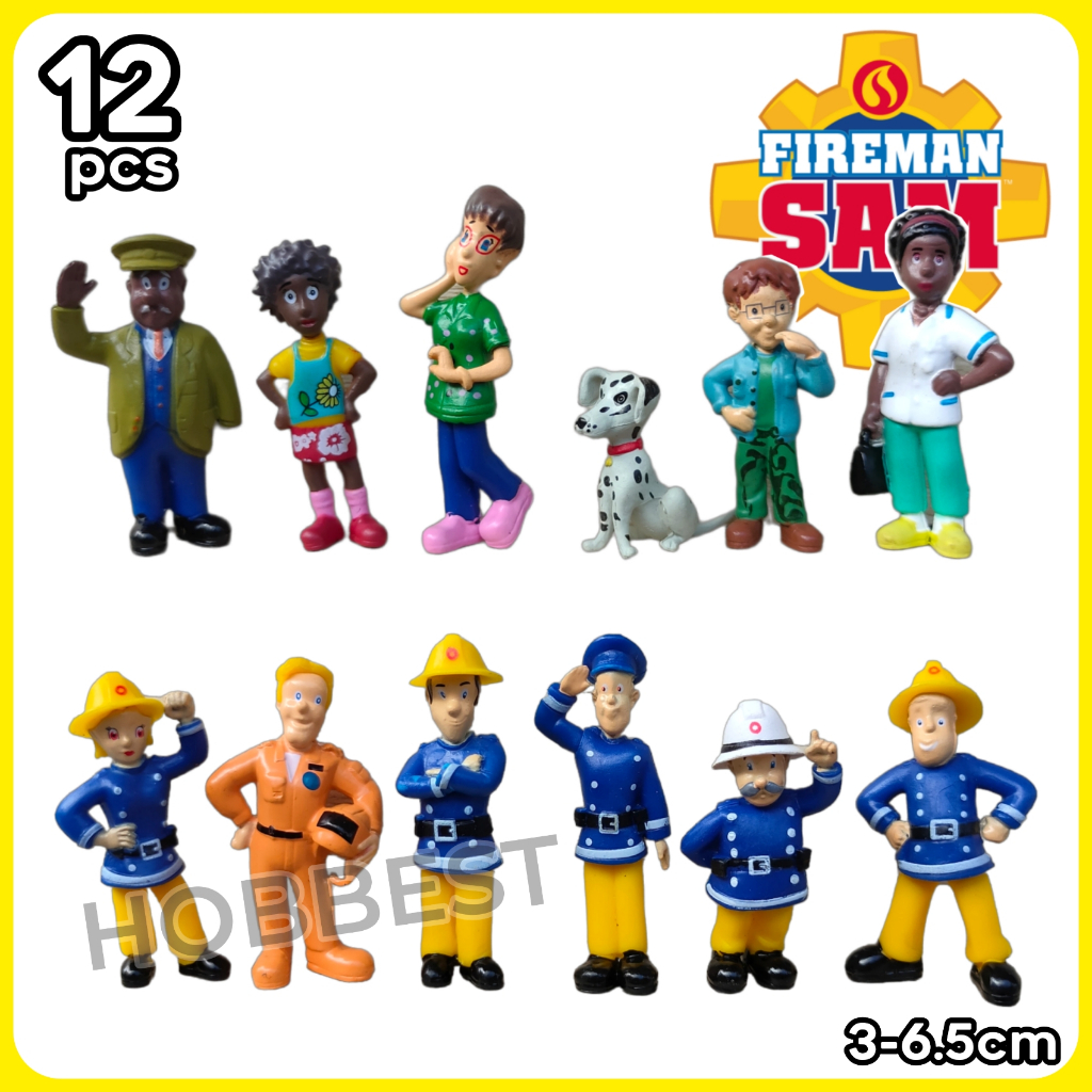 Jual Action Figure FIREMAN SAM set isi 12 pcs - Miniatur Topper Kue ...