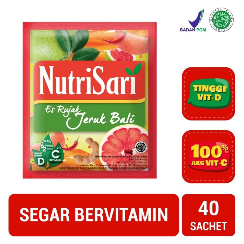 Jual NutriSari Es Rujak Jeruk Bali isi 40 sachet - Minuman Jeruk ...
