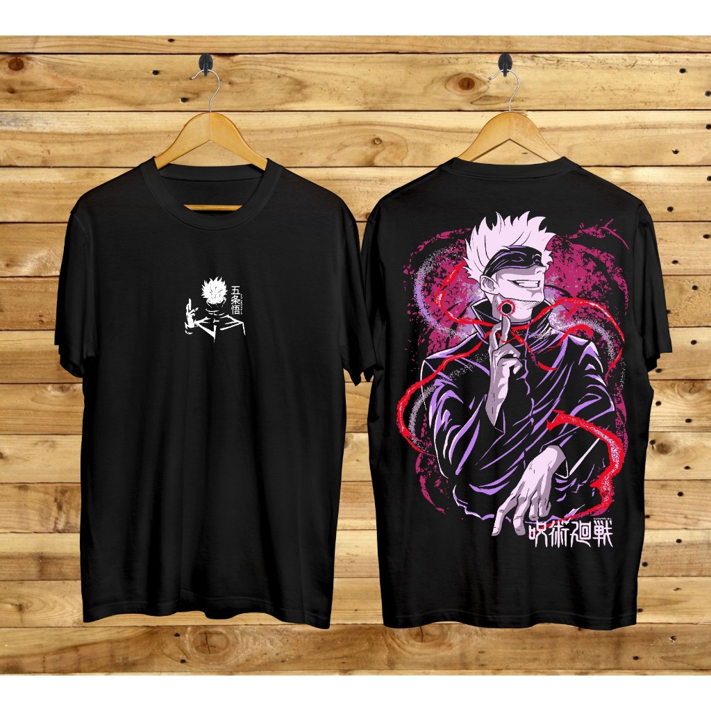 Jual Baju kaos pria distro motif terbaru Gojo Satoru x Yuji Itadori x ...