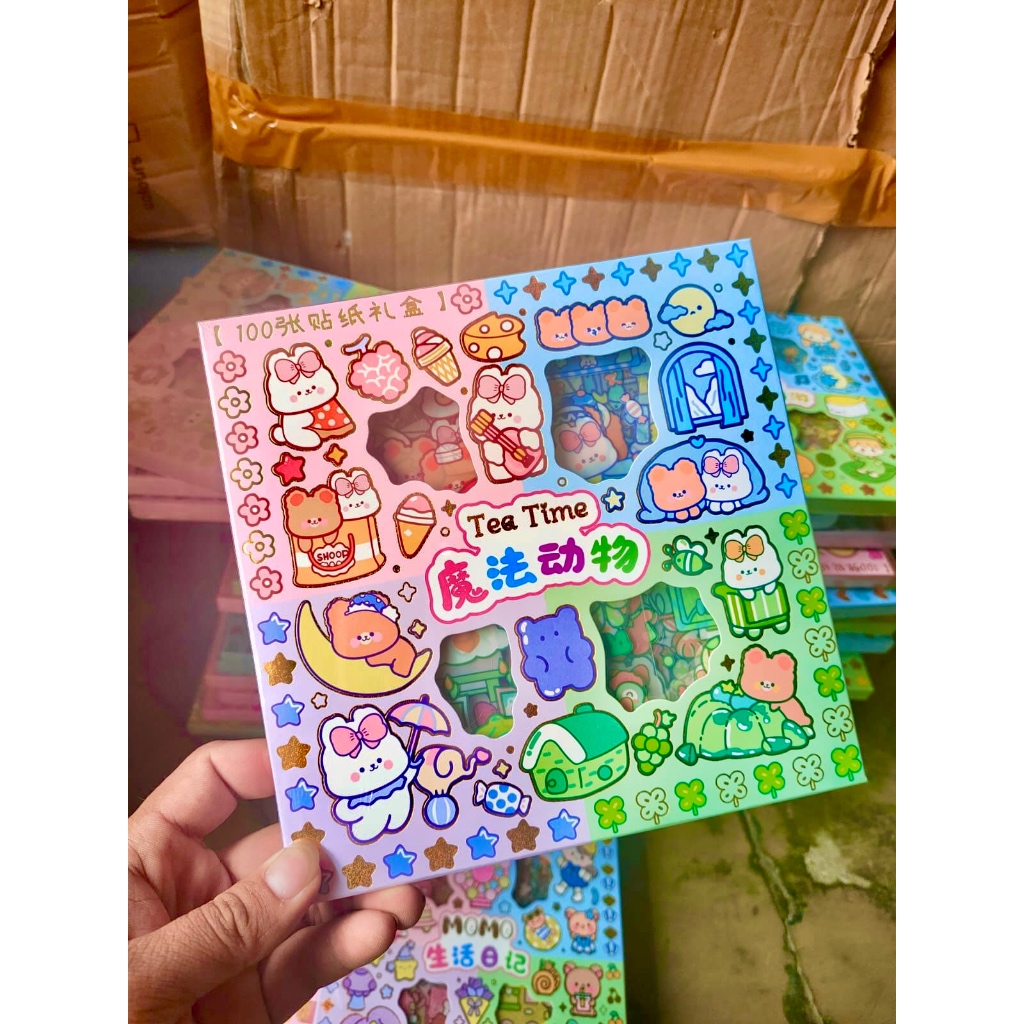 Jual Sticker TEATIME MASU OCTOBET ANNE MOMO Rainbow Mix Warna Original ...