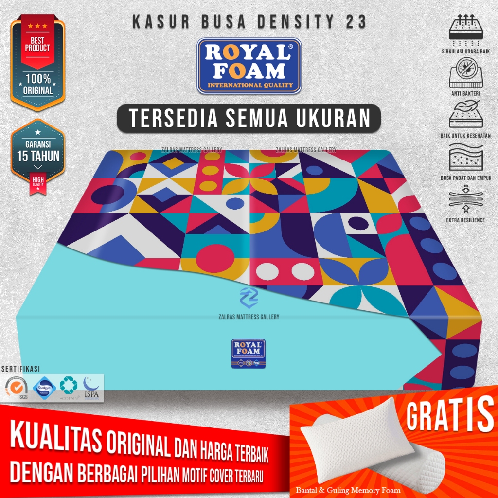 Jual Kasur Busa Royal Foam Density 23 Garansi Resmi 15 Tahun | Shopee ...