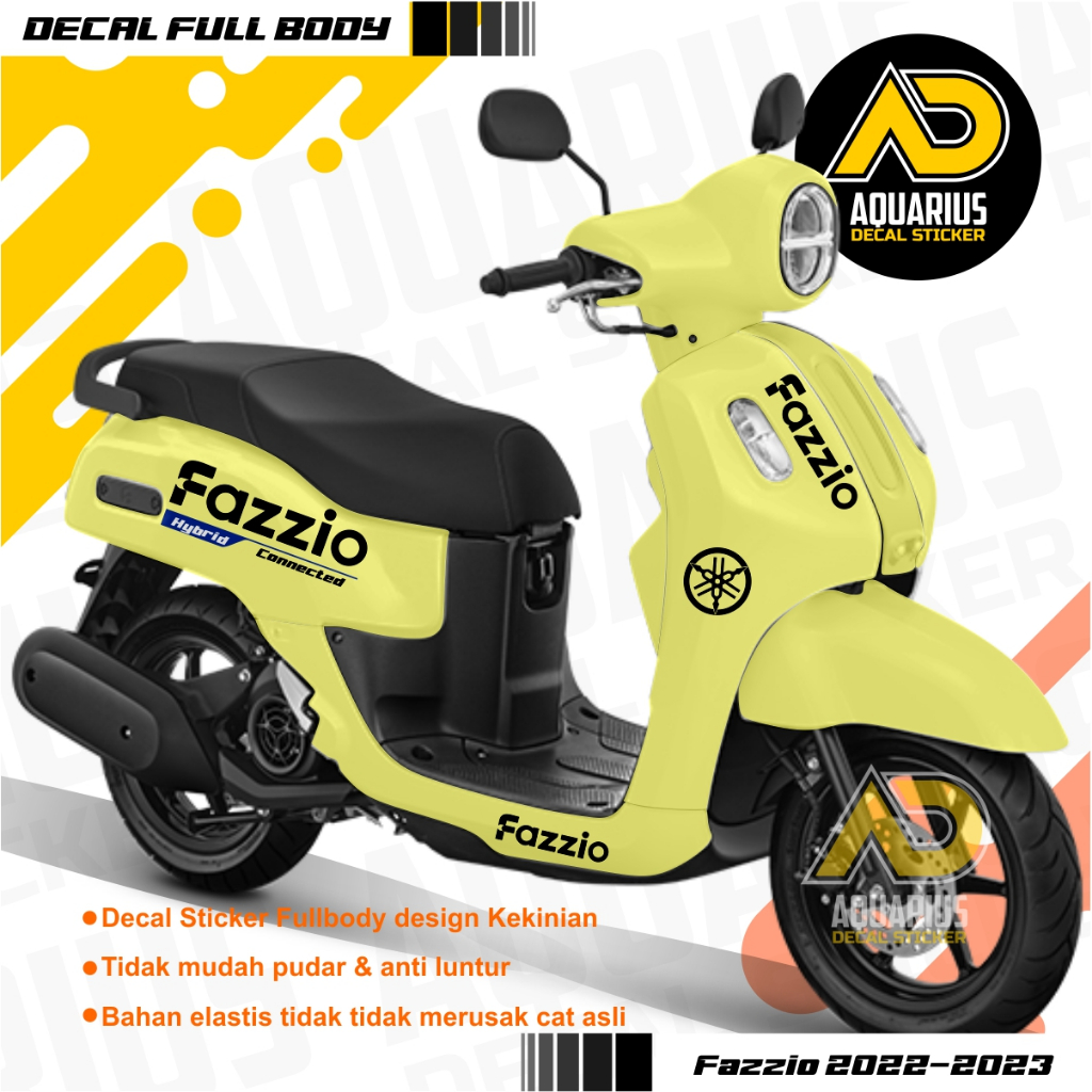 Jual Decal Fullbody Fazzio 2022-2023 / Sticker Variasi Yamaha Fazzio ...