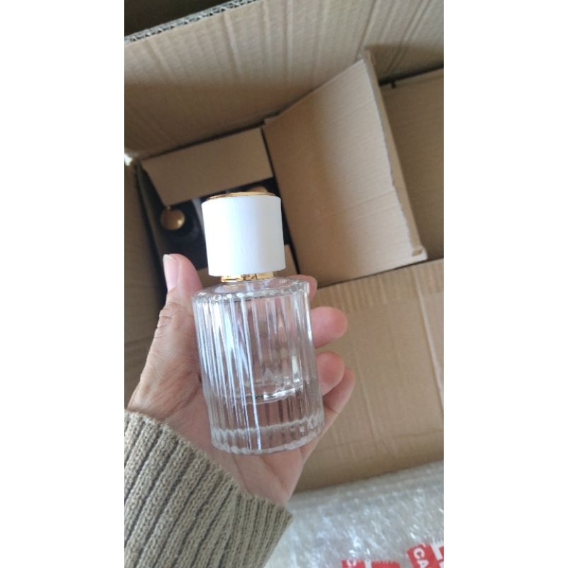 Jual botol parfum chlo*ee mix warna 30 ml hitam dan putih/botol parfum ...