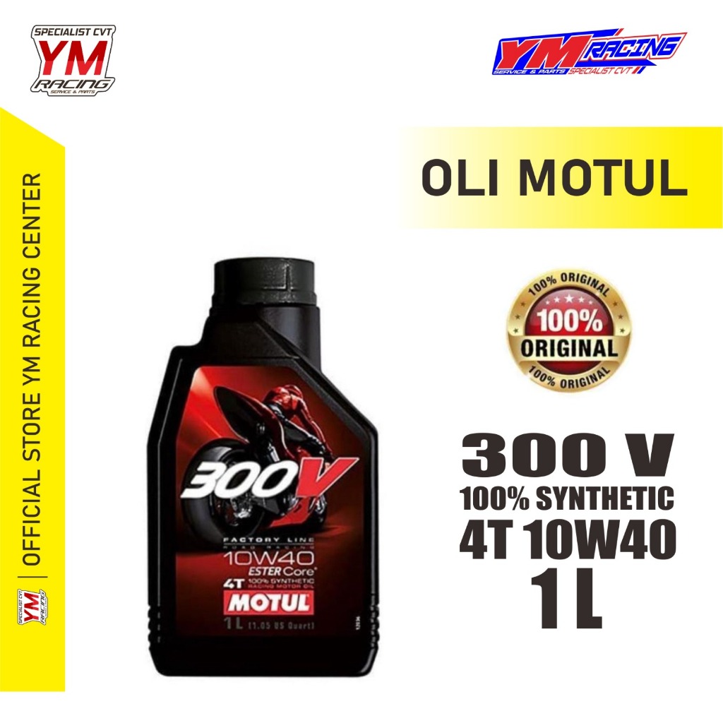 Jual MOTUL 300V 1L 10W-40 ATAU 5W-40 // OLI MOTUL 300 V 1 L 10W40 DAN 5W40 [ OIL MOTUL 300v 1L ...