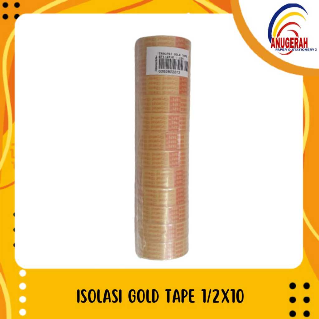 Jual ISOLASI GOLD TAPE 1/2X10 (SLOP) | Shopee Indonesia