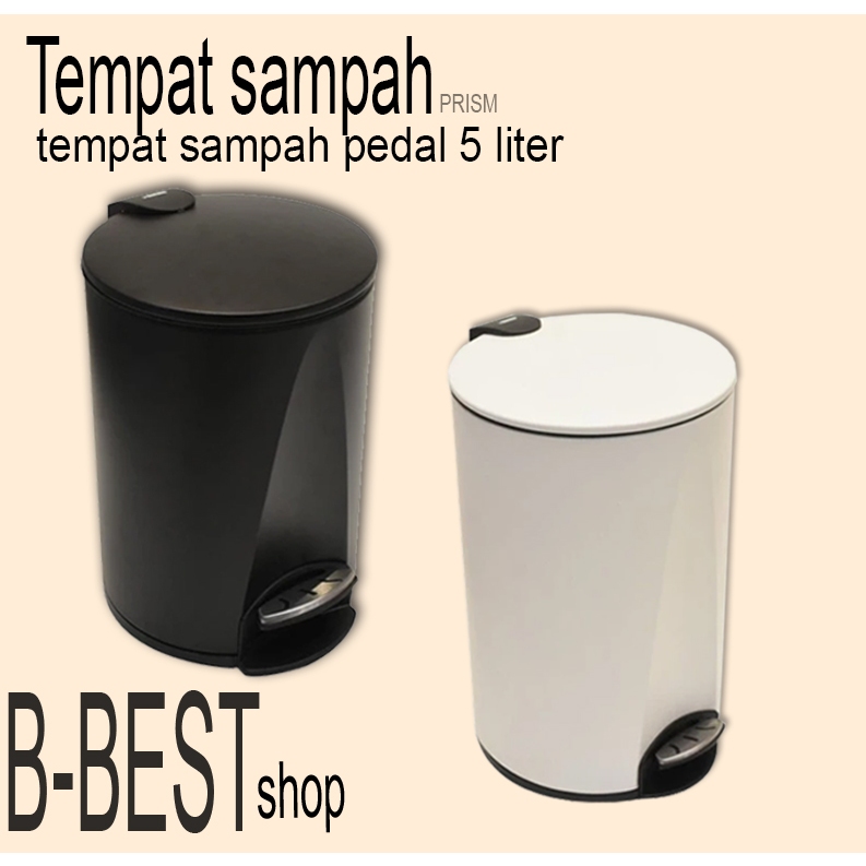 Jual TEMPAT SAMPAH PEDAL 5L Besi Indoor Slow Close tempat sampah injak | Shopee Indonesia