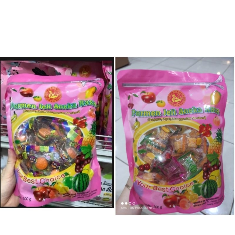 Jual Permen Jeli Lunak Aneka Rasa Buah-Buahan /Candy Jelly Fruit ...