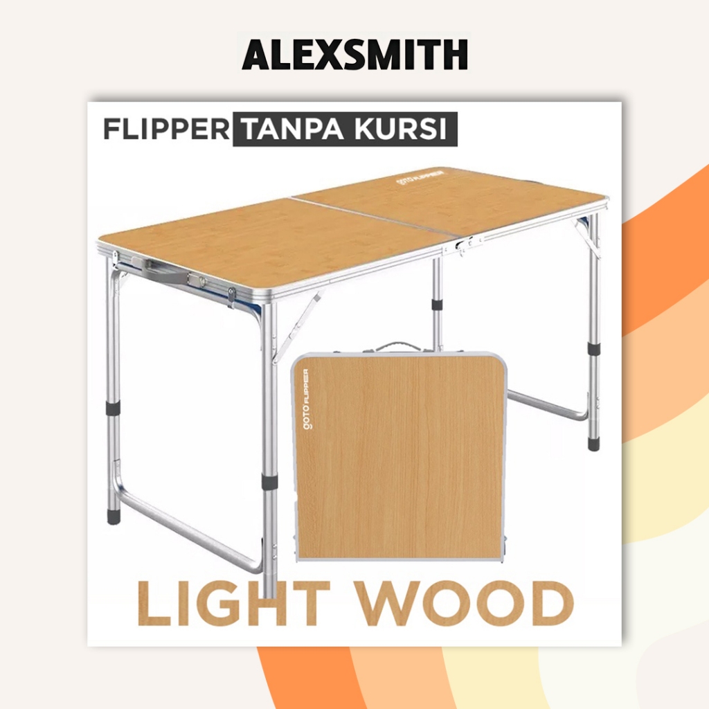 Jual Goto Flipper Table Meja Makan Lipat Set Koper Camping Outdoor ...