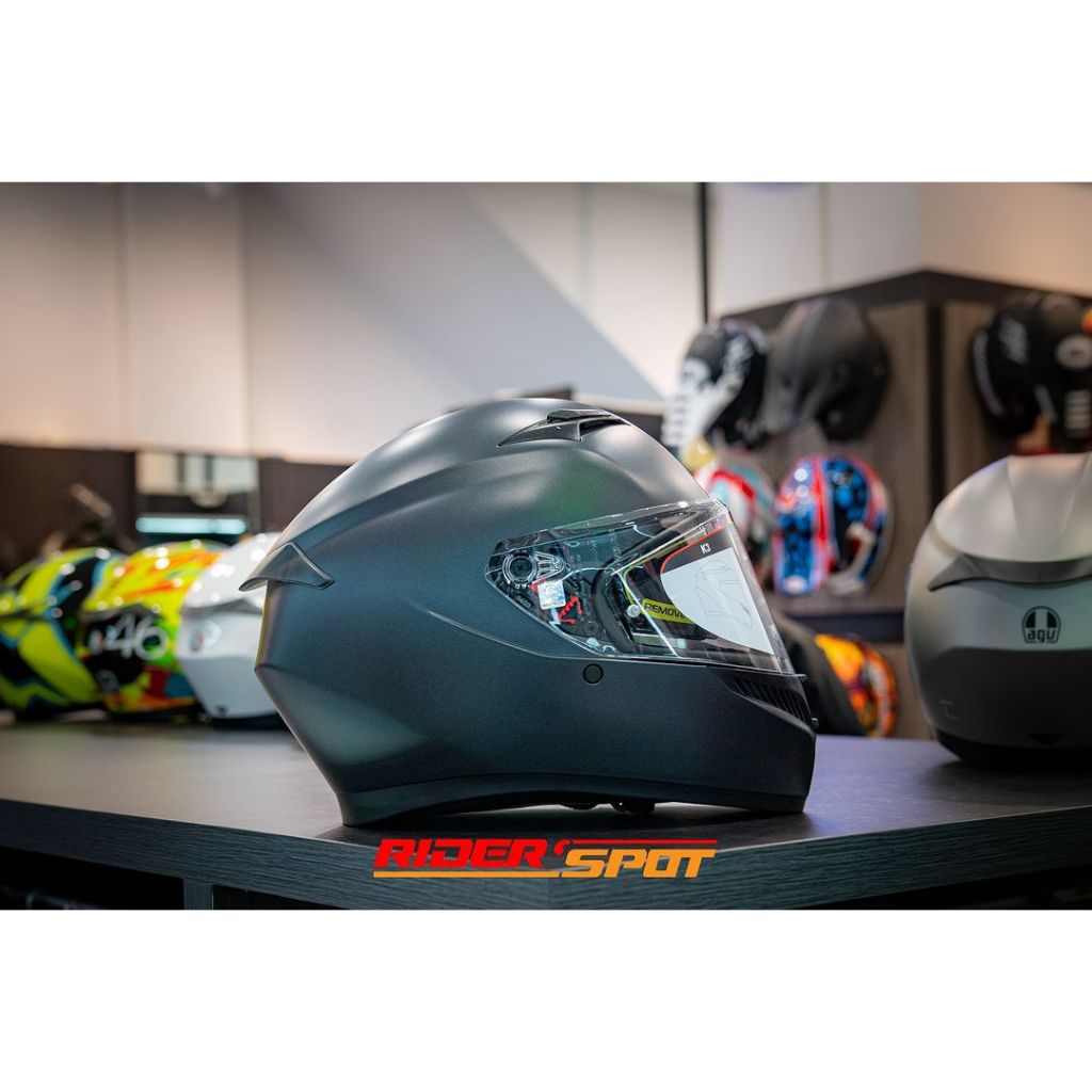 Jual Helm Motor AGV K3 Matt Black Full face Original Italy Riding ...