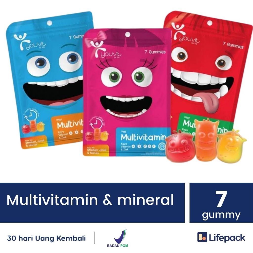 Jual YOUVIT MULTIVITAMIN ANAK DENGAN VITAMIN, C, D, ZINC,SAYUR BUAH ...