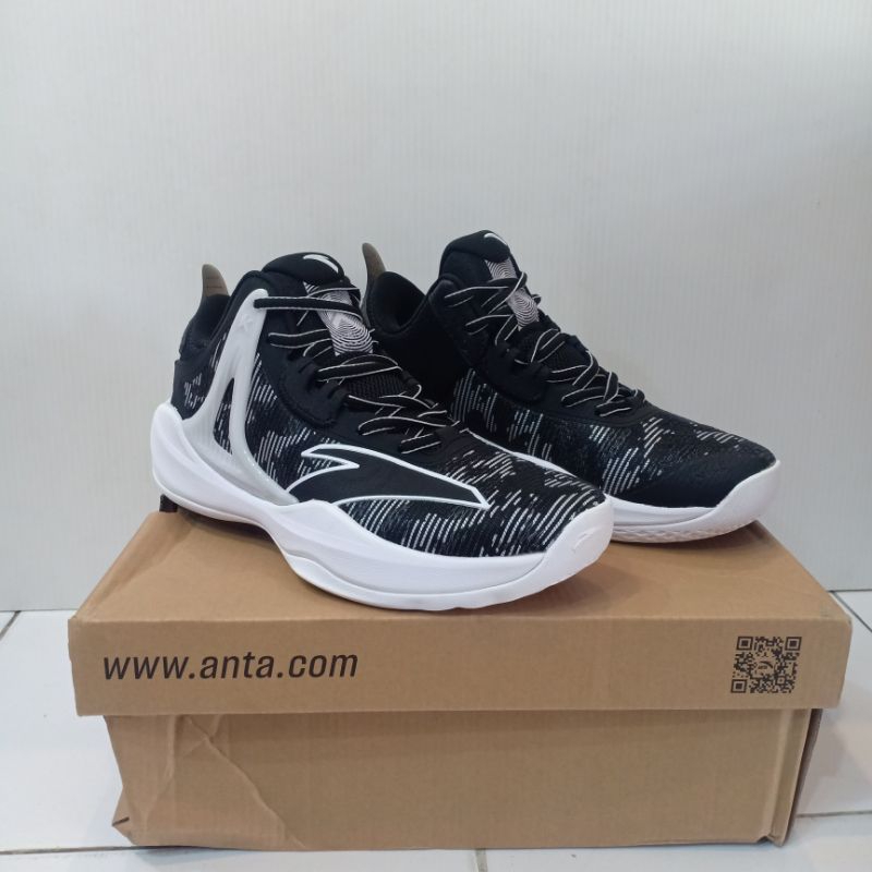 Jual SEPATU BASKET ORIGINAL ANTA BLACK WHITE 812321603-3 | Shopee Indonesia