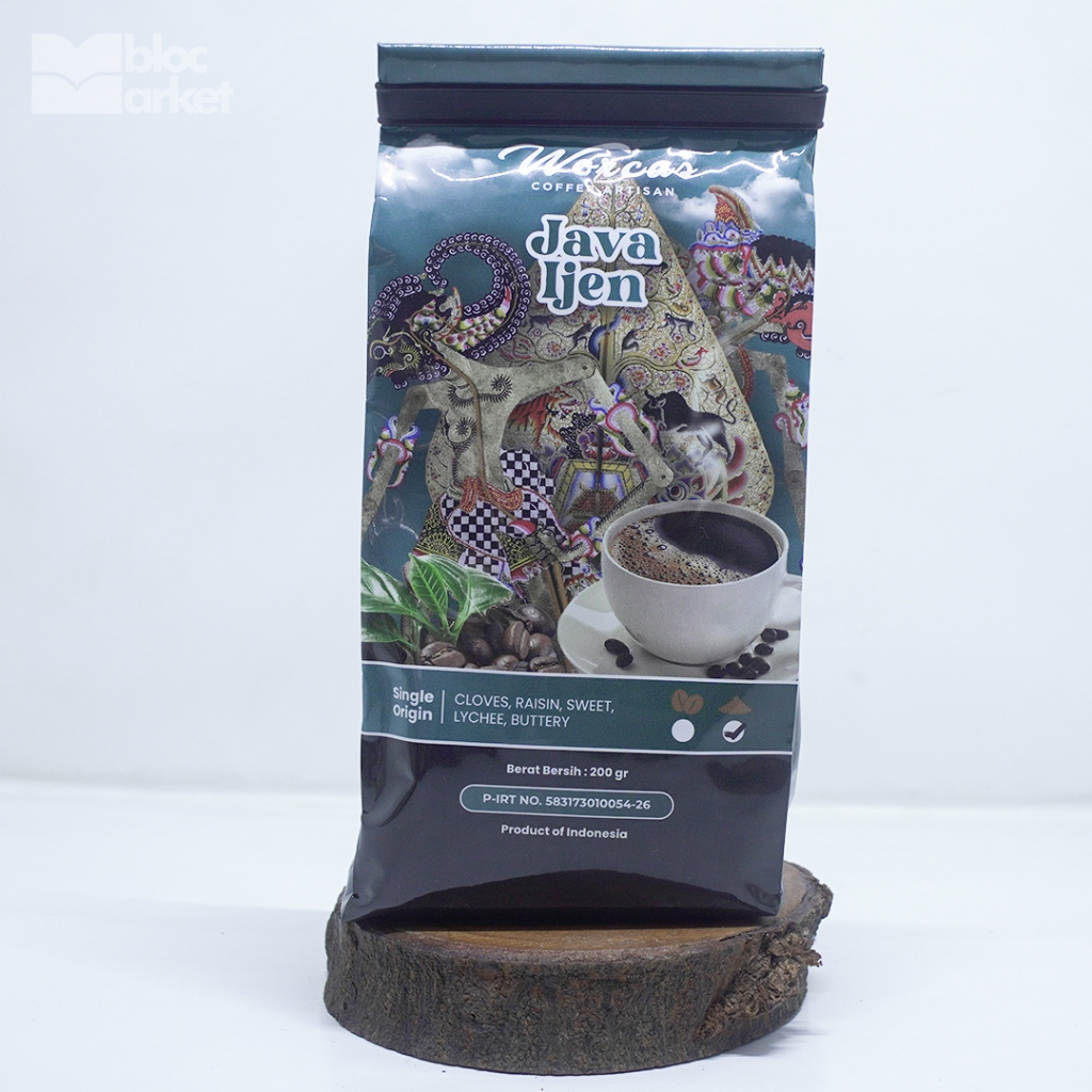 Jual WORCAS SINGLE ORIGIN JAVA IJEN 200GR | KOPI BUBUK | Shopee Indonesia