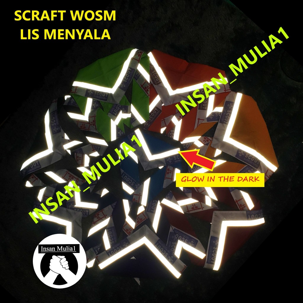 Jual Scraft Pramuka Wosem Bercahaya Menyala Hasduk Pramuka Wosm Nyala ...