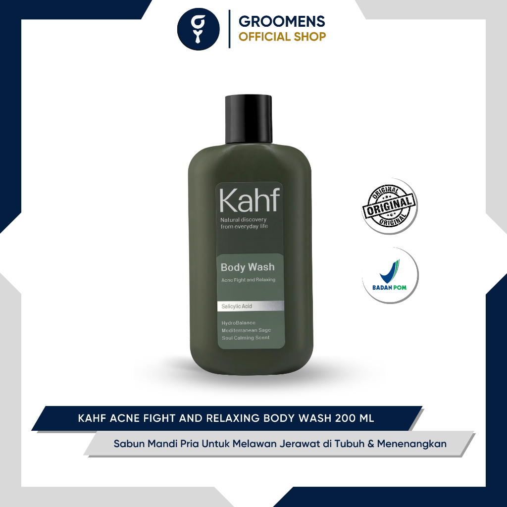 Jual Kahf Acne Fight and Relaxing Body Wash 200 ml | Shopee Indonesia