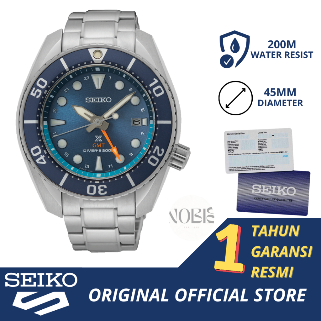 Jual Jam Tangan Seiko Prospex Sea SFK001J1 Sumo Solar GMT Blue Japan ...