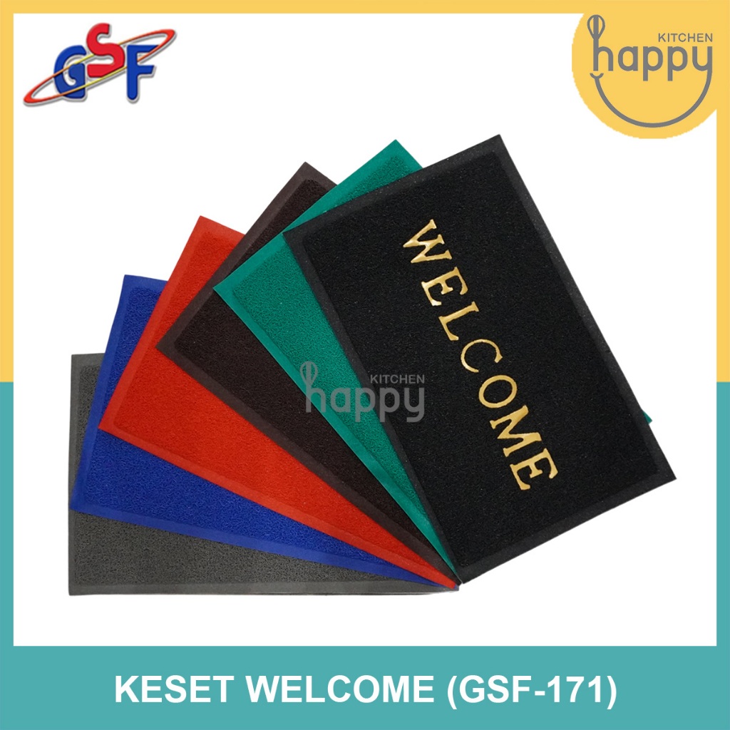 Jual Keset Kaki Welcome PVC Karet Anti Slip Tebal Keset Mie Bihun 35X55 ...