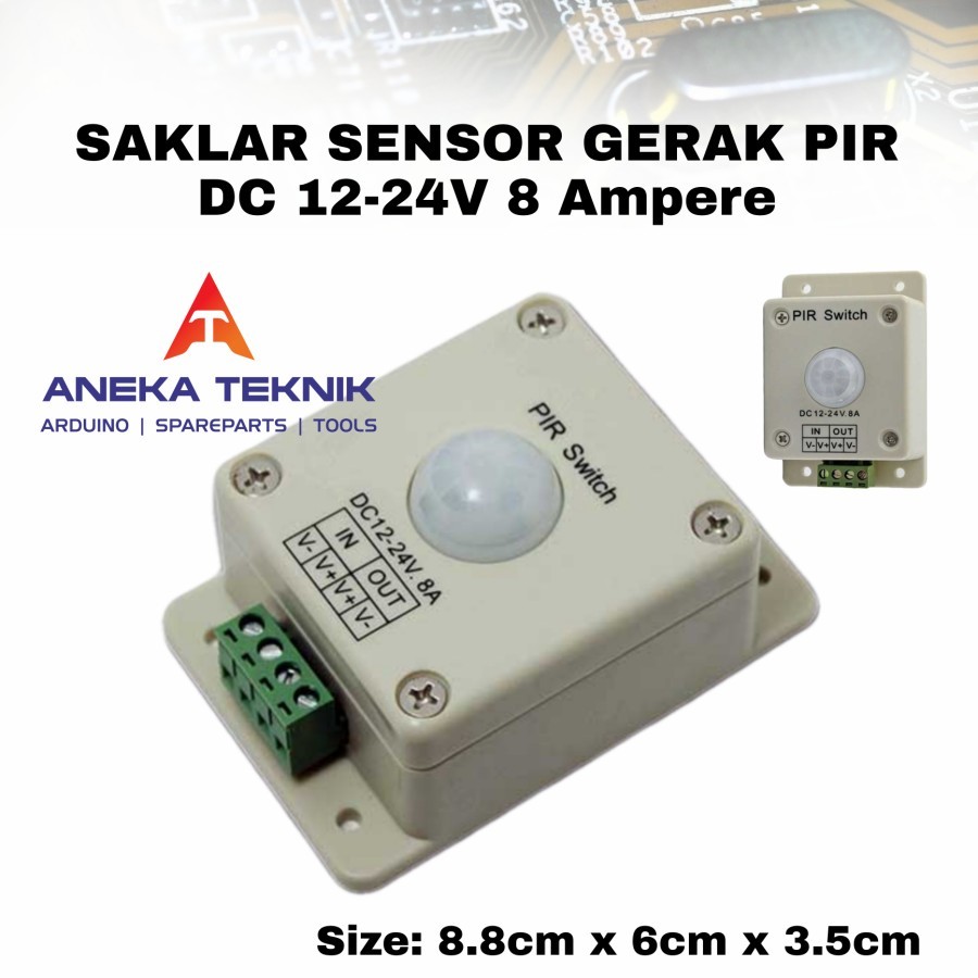 Jual Saklar Sensor Gerak Pir Led Human Body Detector 8a Dc 12 24v