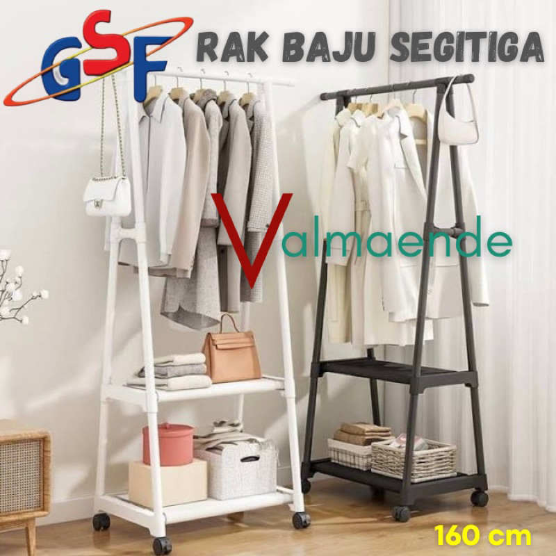 Jual GANTUNGAN BAJU STAND Hanger Baju Segitiga 160cm Triangle Roda Rak ...
