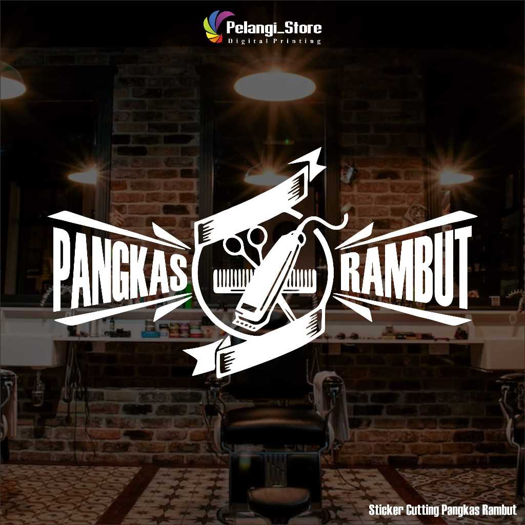 Jual Wall Sticker Stiker Dinding Cutting Barbershop Pangkas Rambut ...