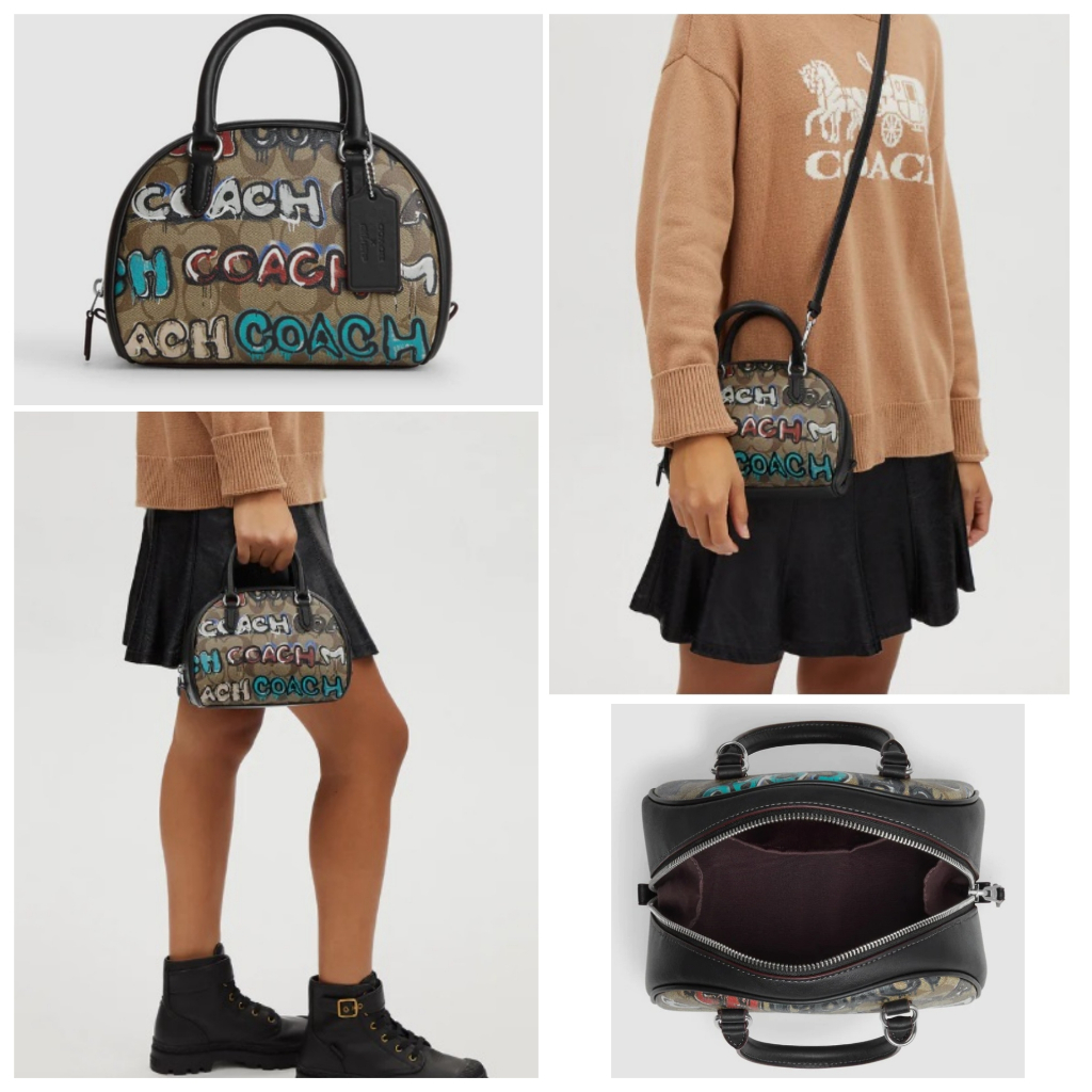Jual Tas Coachh CM095 Sydney Satchel x Mint+Serf Sign Khaki Multi sz ...