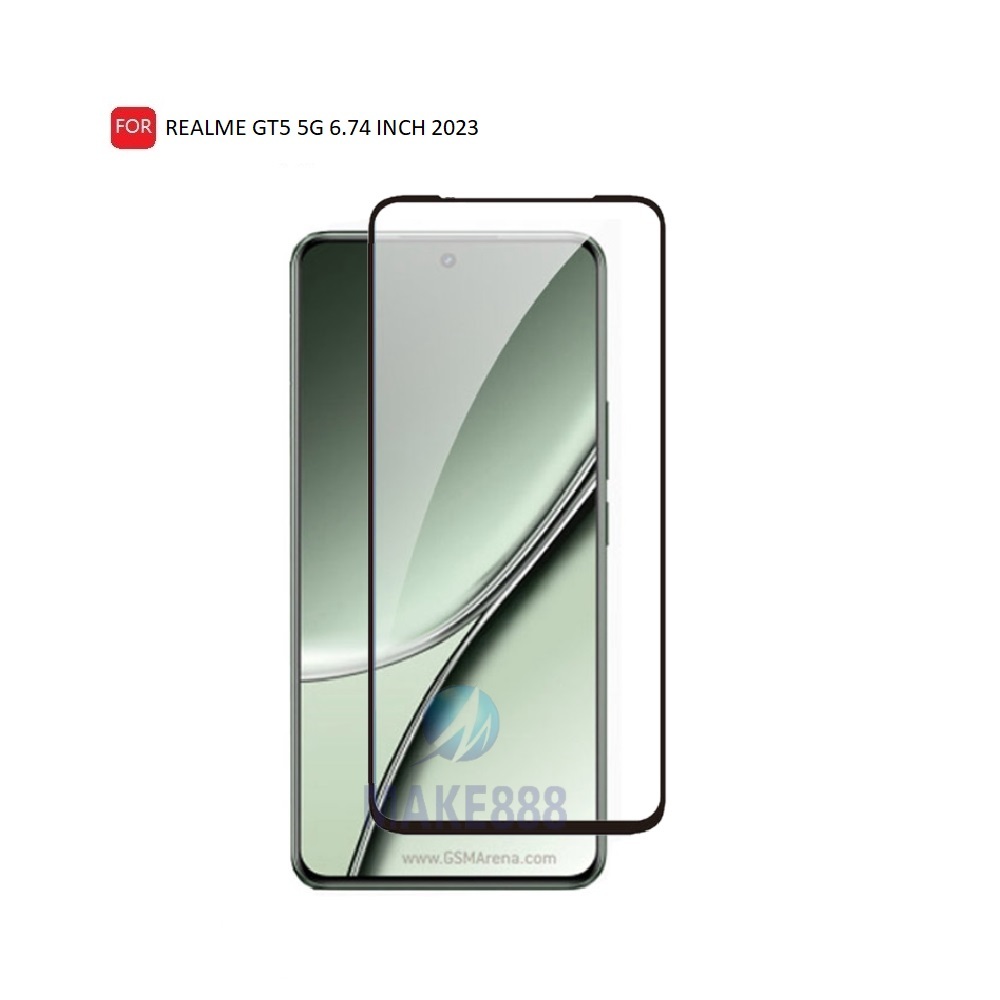 Jual Tempered Glass 5D 9D For REALME GT5 5G / GT5 240W 5G Full Lem Full Layar Kaca - BLACK ...